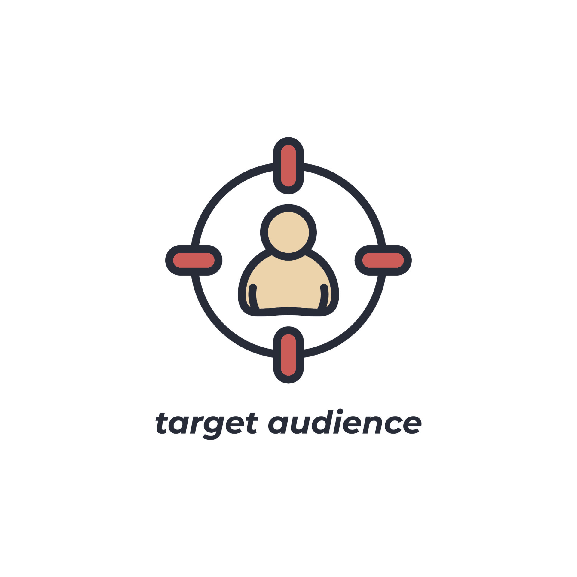 Vector Sign Of Target Audience Symbol Is Isolated On A White Background Icon Color Editable