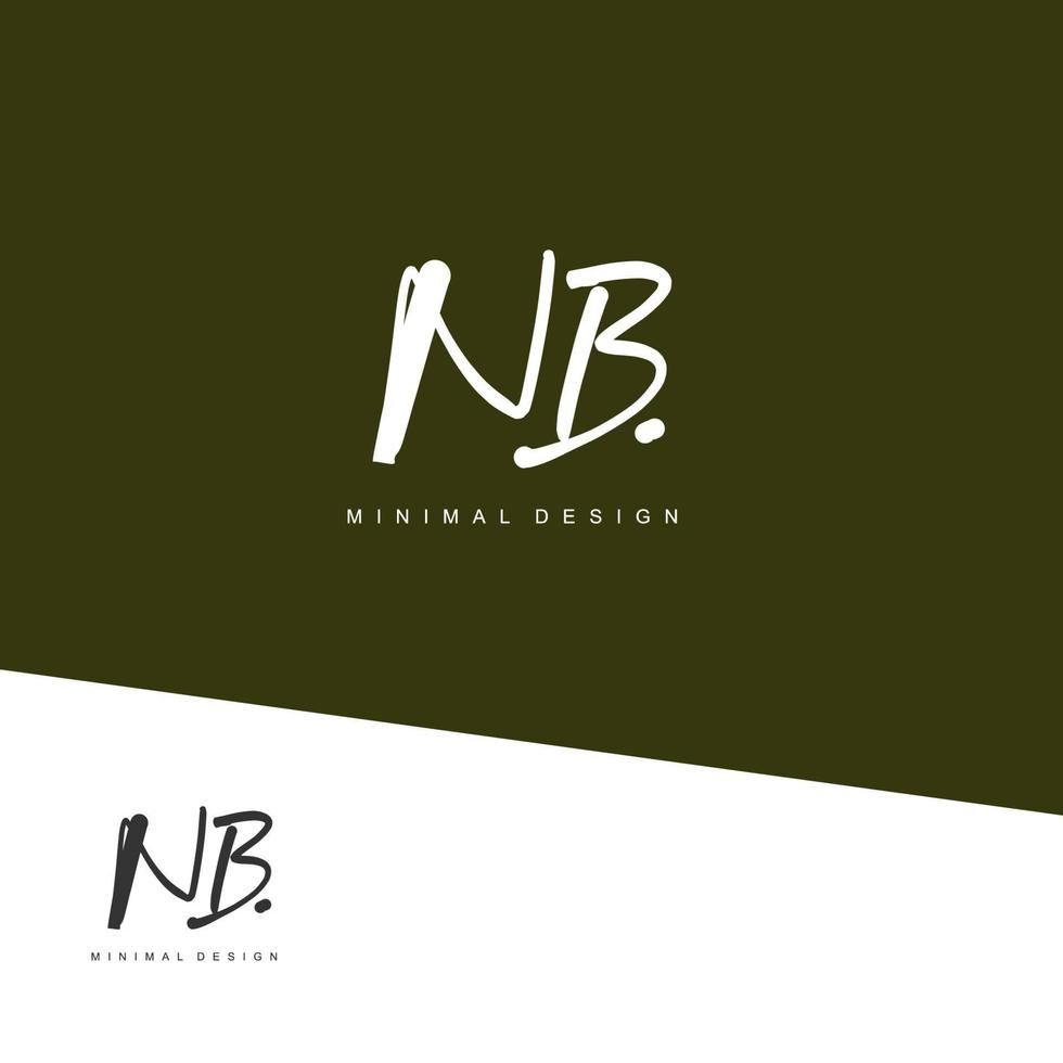 NB Initial Handwriting Or Handwritten Logo For Identity Logo With nb-initial-handwriting-or-handwritten-logo-for-identity-logo-with