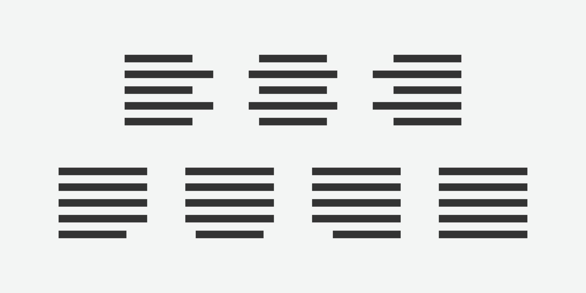 Text align vector icon. Paragraph alignment icon symbol. Align vector ... Text align vector icon. Paragraph alignment icon symbol. Align vector ...