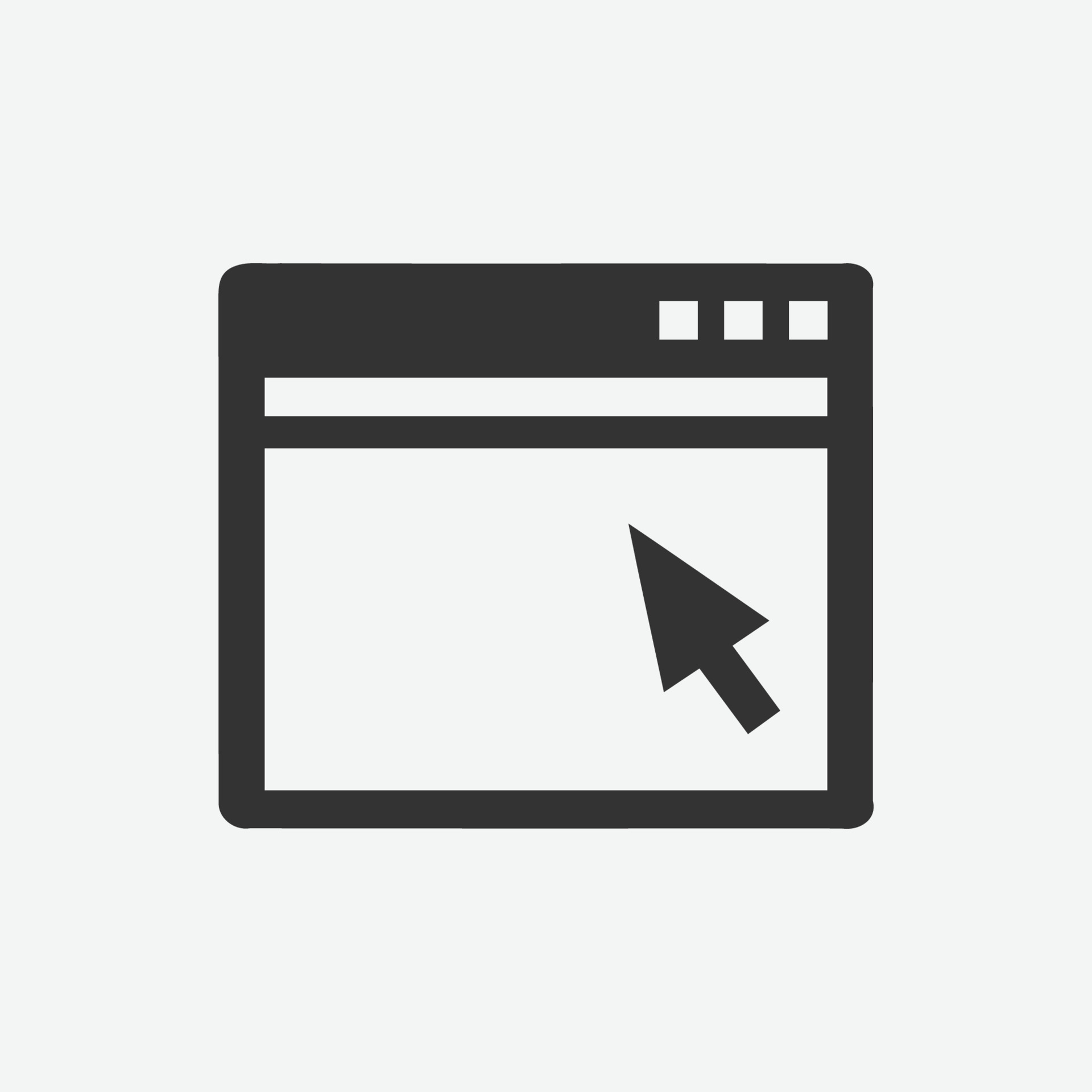 Browser window vector icon. Browser screen icon symbol. Browser window ...