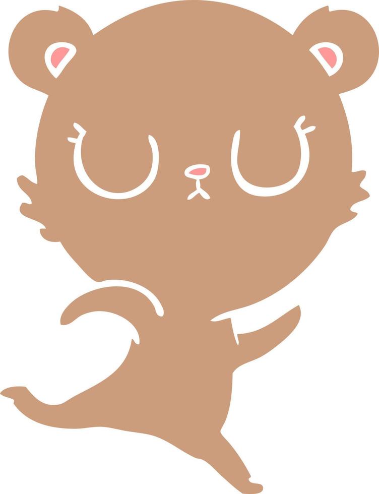 Oso De Dibujos Animados De Estilo De Color Plano Pacífico Corriendo 12185119 Vector En Vecteezy