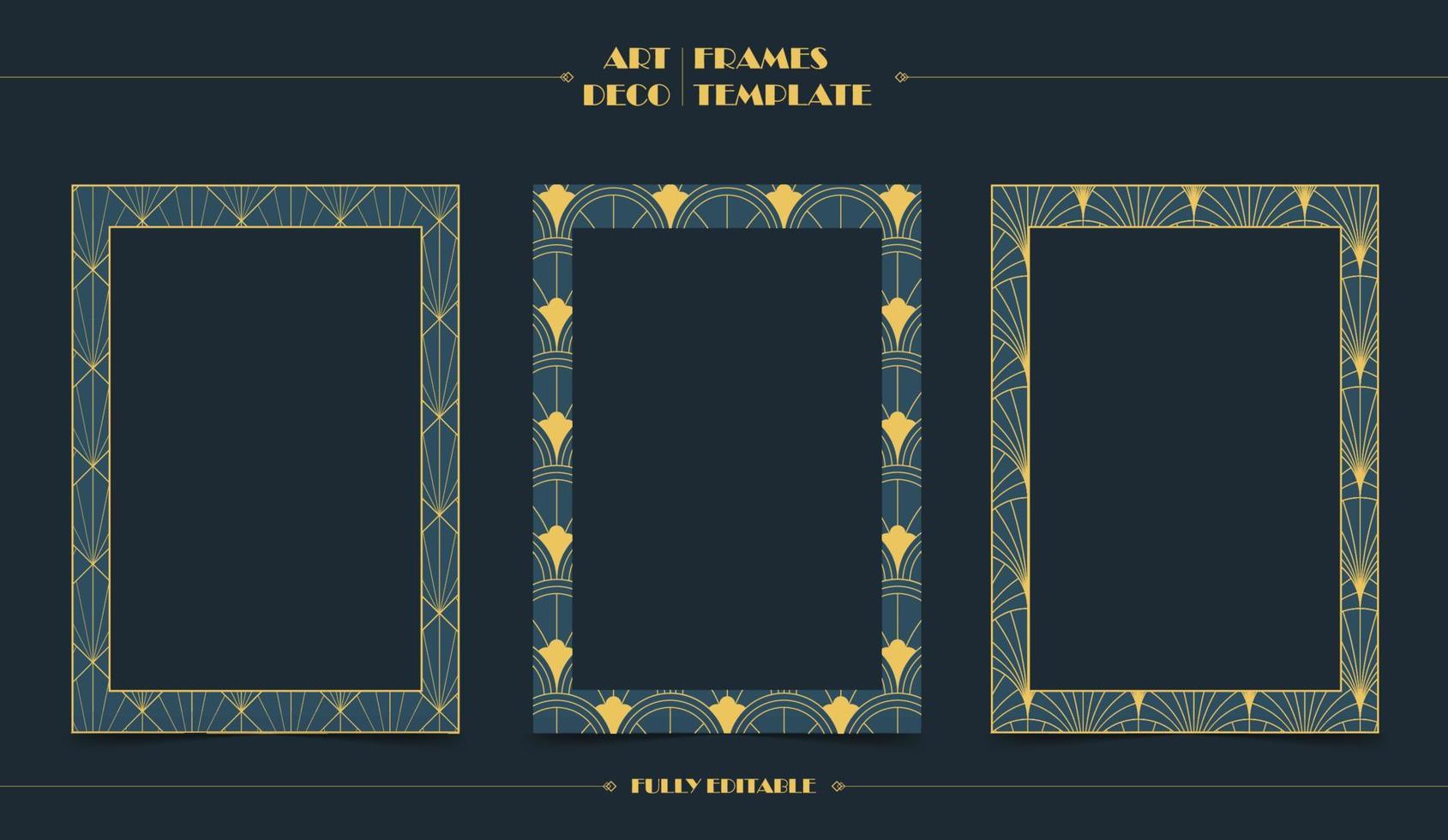 Art deco style picture frames. Classic frames art. Luxury picture frames 12185545 Vector Art at ...