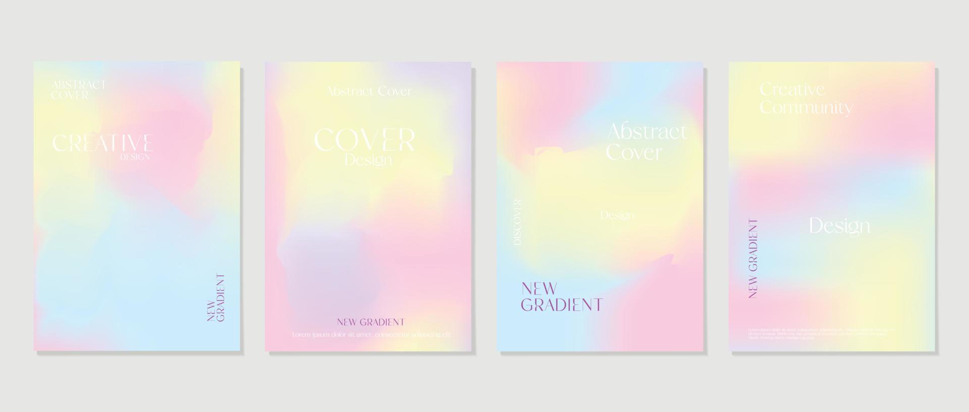 Set of vector gradients in pastel colors. For covers, wallpapers ...