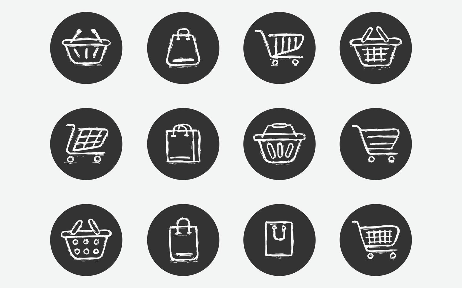 Shopping cart icon set. Collection of web icons for online stores, from ...