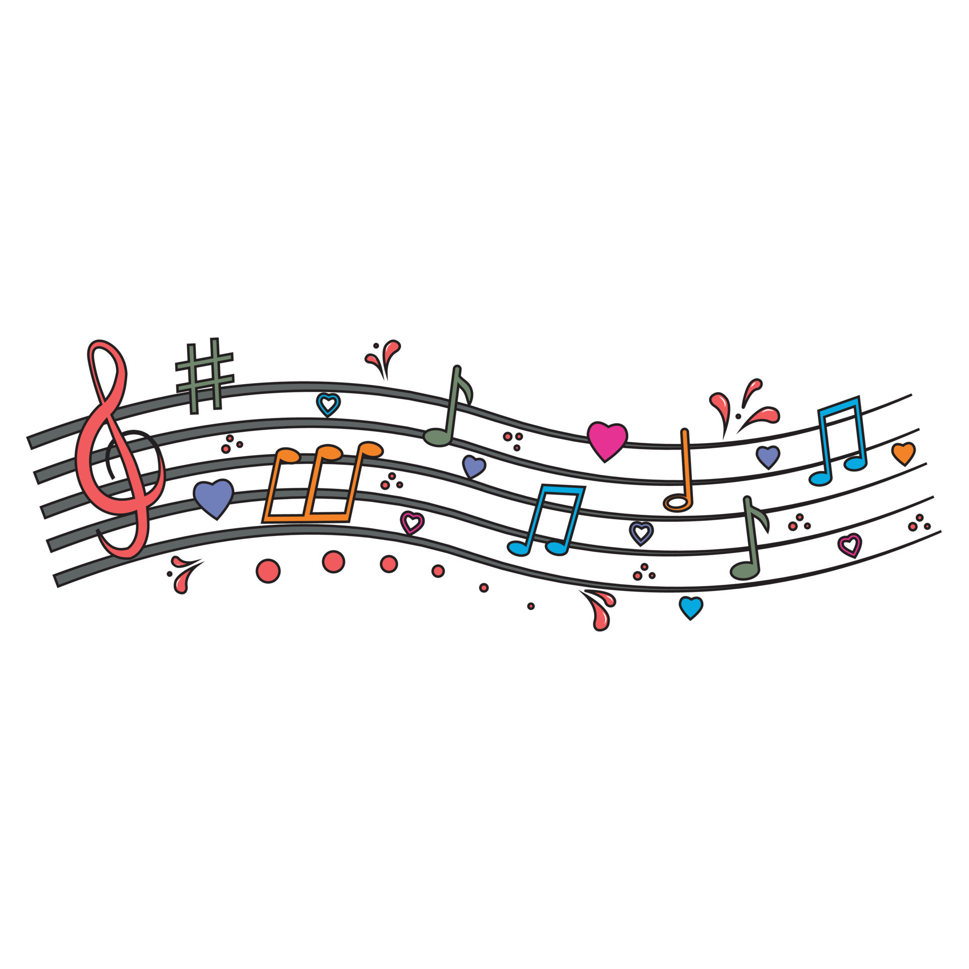 Musical notes, vector isolated illustration 12188573 Vector Art at Vecteezy