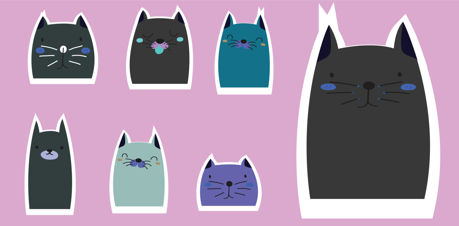 Pegatina Imprimible De Linda Carita De Gatito Gato 12189121 Vector En Vecteezy