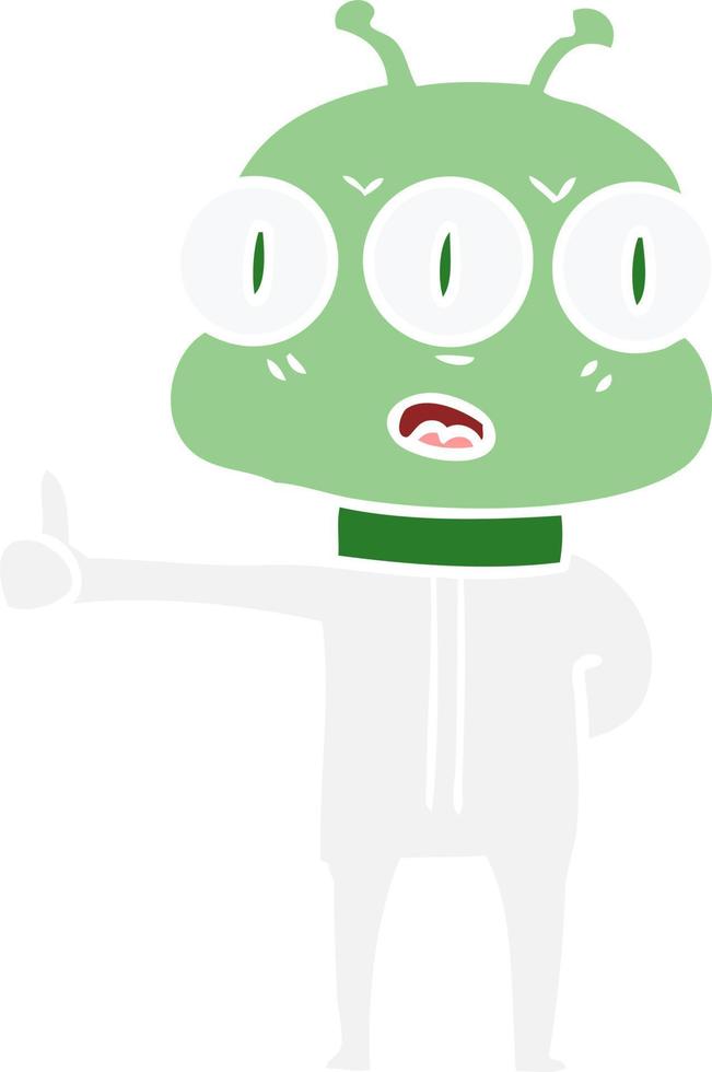flat color style cartoon three eyed alien 12192015 Vector Art at Vecteezy flat color style cartoon three eyed alien 12192015 Vector Art at Vecteezy