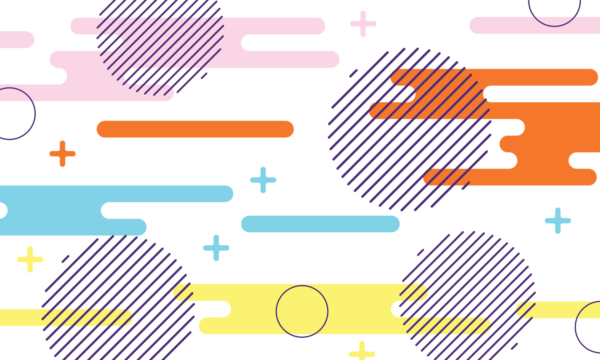 Flat Colorful Rounded Shape Background Abstract Background 12194145