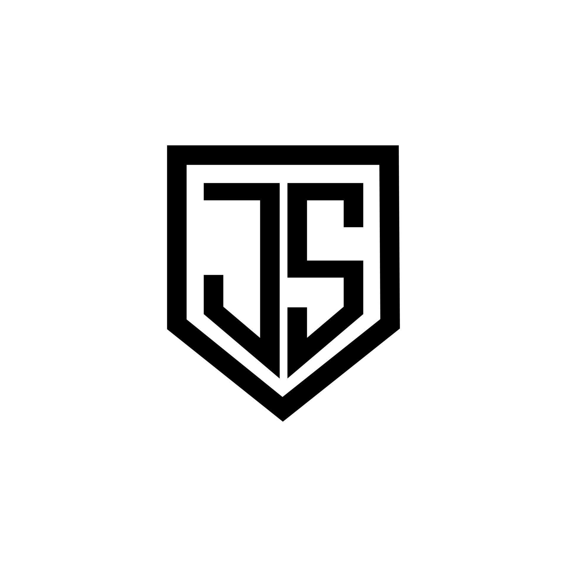 JS letter logo design with white background in illustrator. Vector logo ...