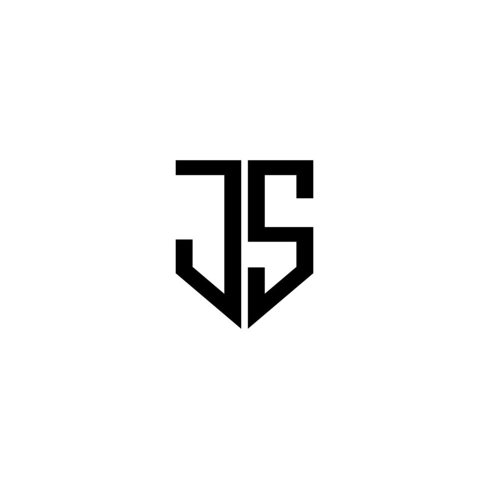 JS letter logo design with white background in illustrator. Vector logo ...