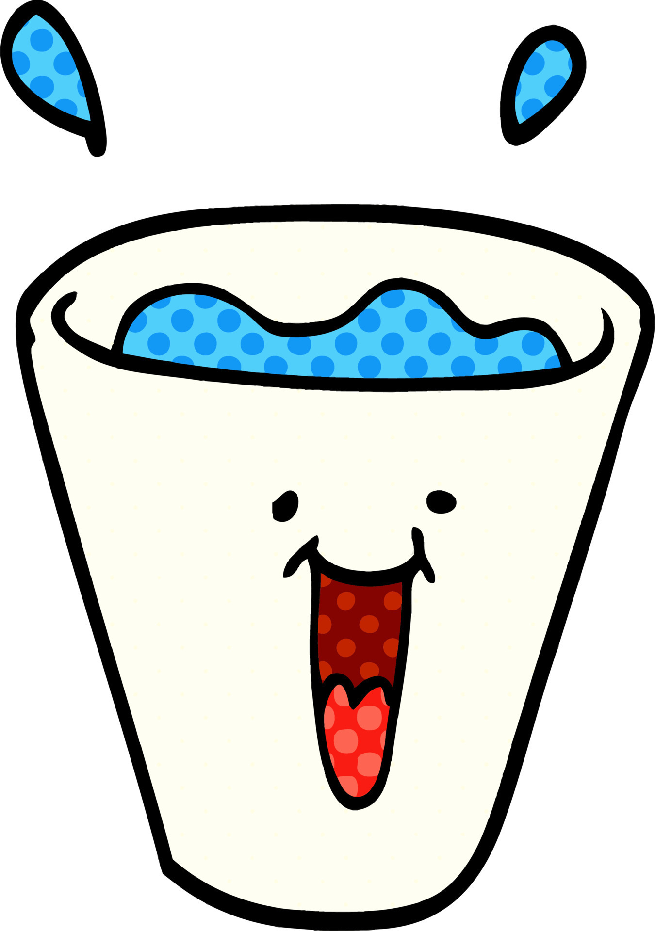 caricatura, garabato, feliz, bebidas 12206543 Vector en Vecteezy