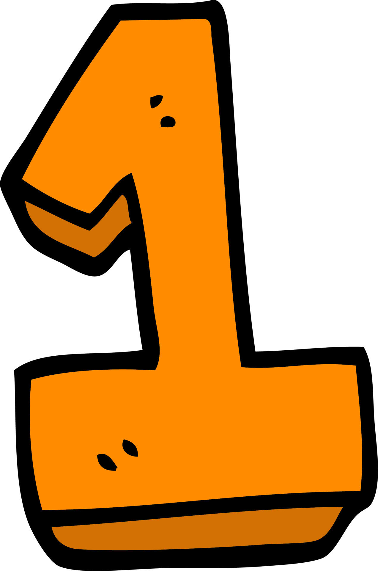 caricatura, garabato, número uno 12210039 Vector en Vecteezy