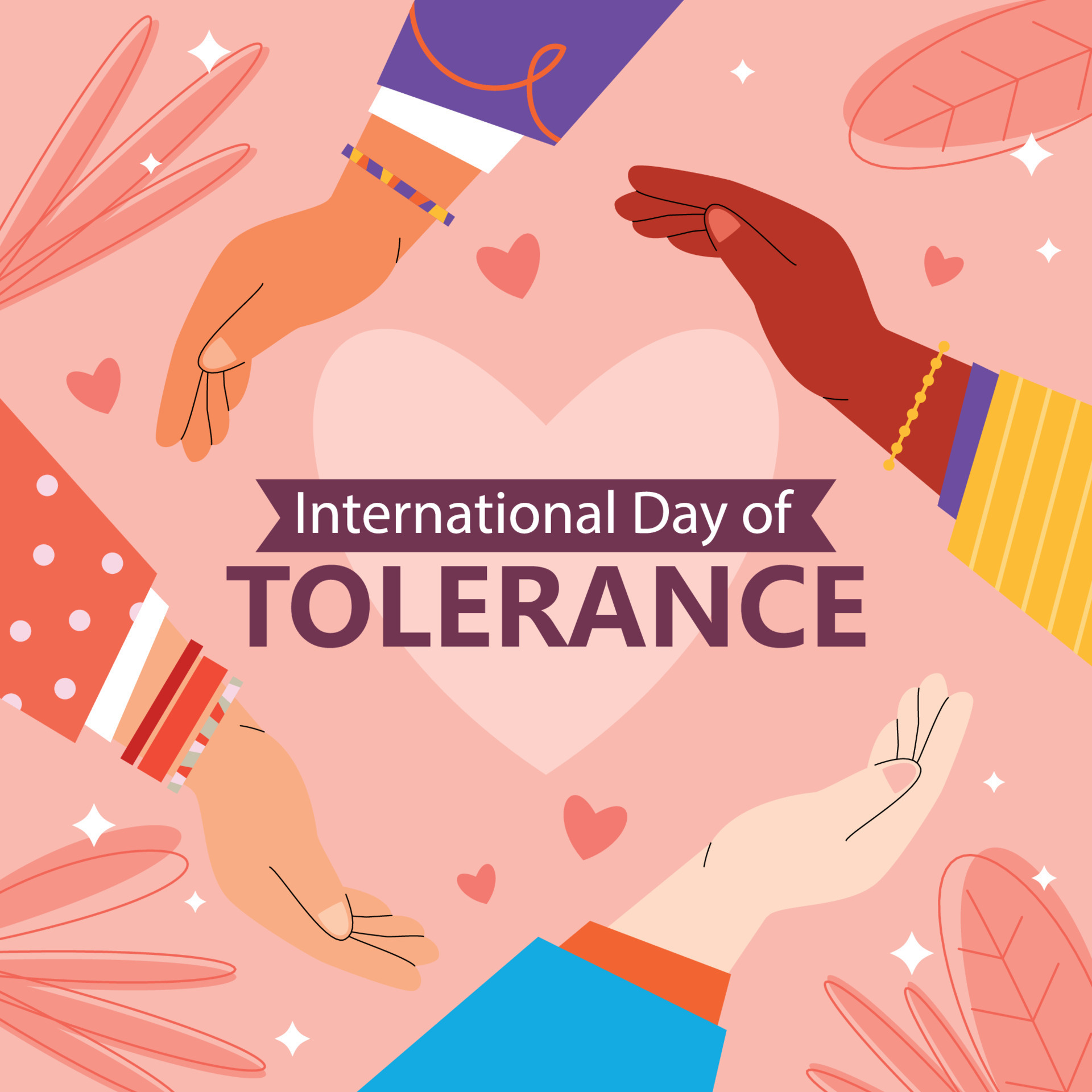 Flat international day for tolerance illustration 12214124 Vector Art ...