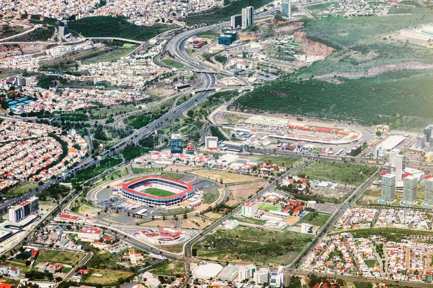Vista Aérea Del Estadio Corregidora En Querétaro México Con Copyspace