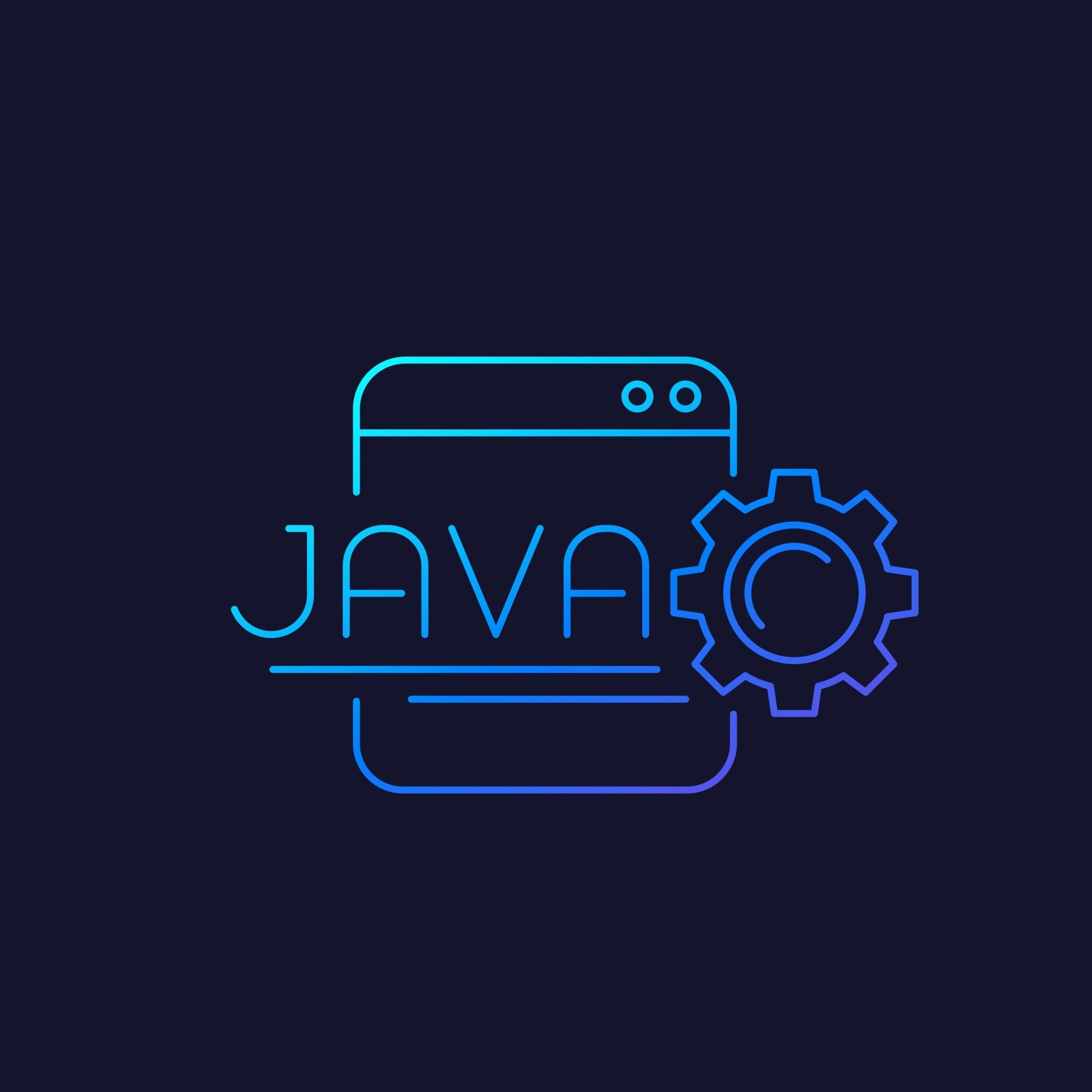 codificación java, icono lineal 12217581 Vector en Vecteezy