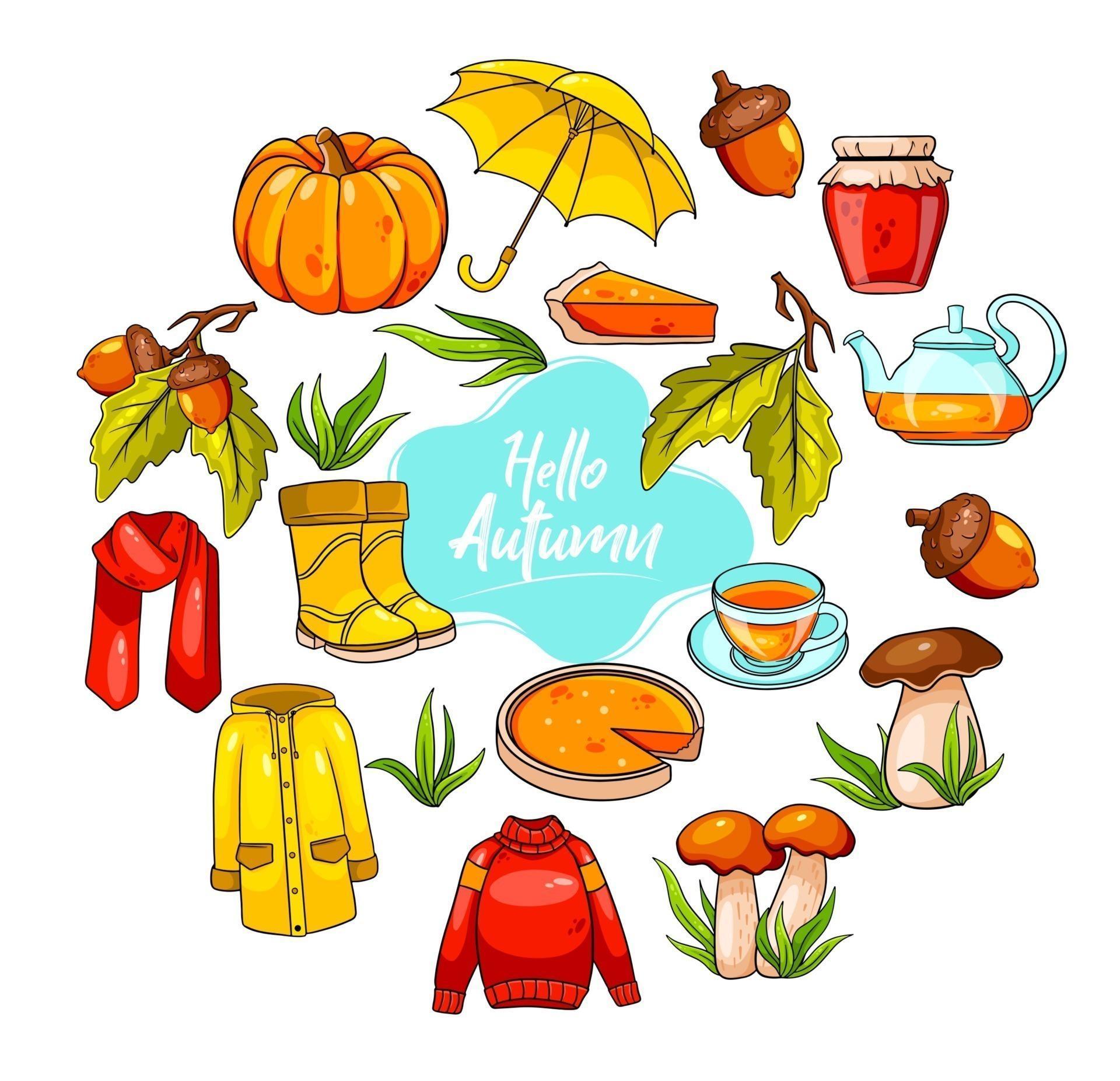 Autumn Set Large Collection Of Autumn Items 12217678 Vector Art At autumn-set-large-collection-of-autumn-items-12217678-vector-art-at