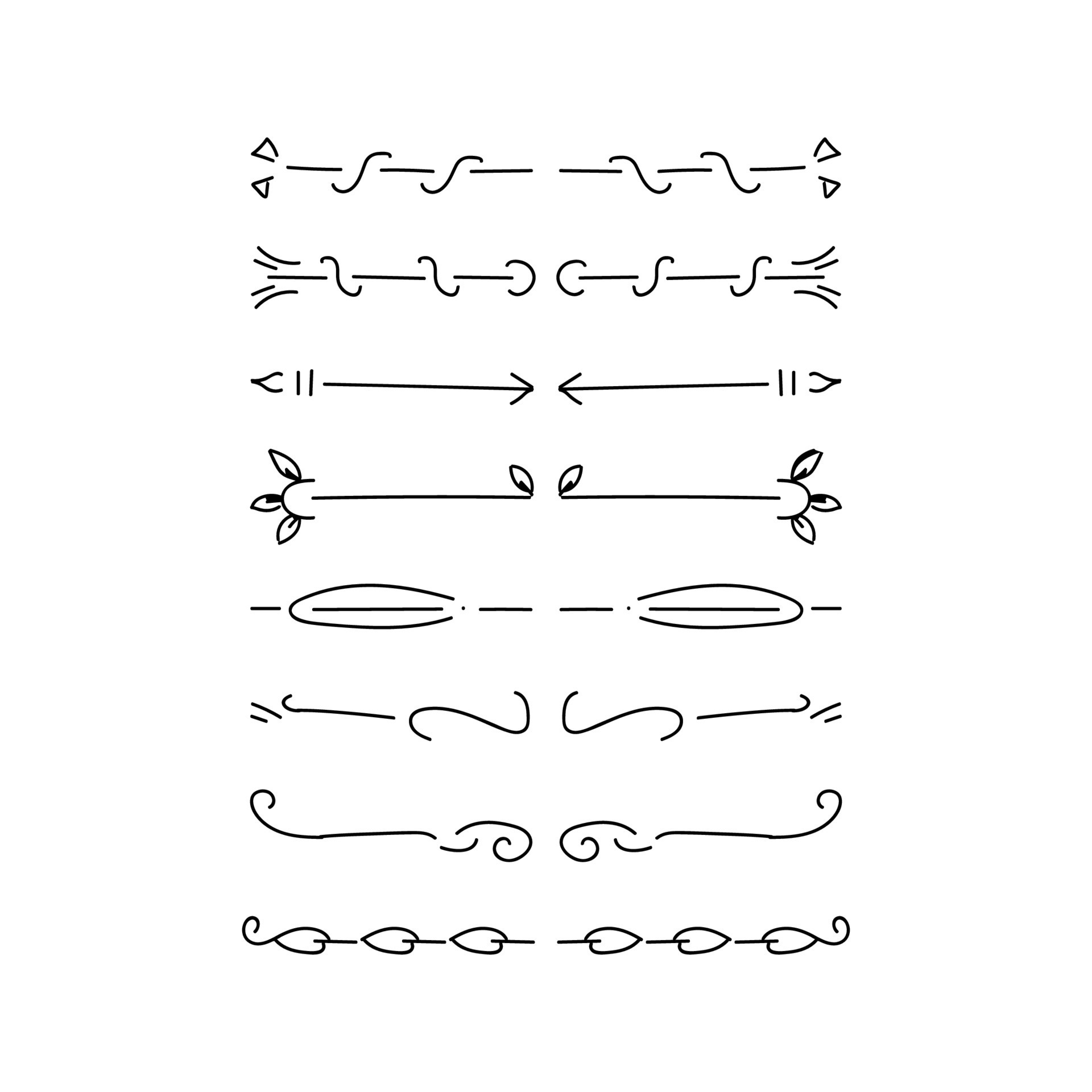 Collection Set Of Hand Drawn Dividers Template Perfect For Wedding Text collection-set-of-hand-drawn-dividers-template-perfect-for-wedding-text