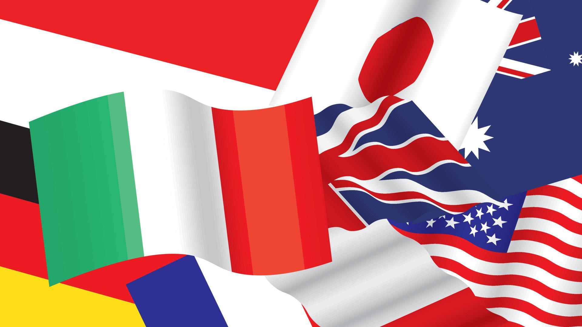 pile of countries flag. suitable for united nations day background. vector illustration of flags ...