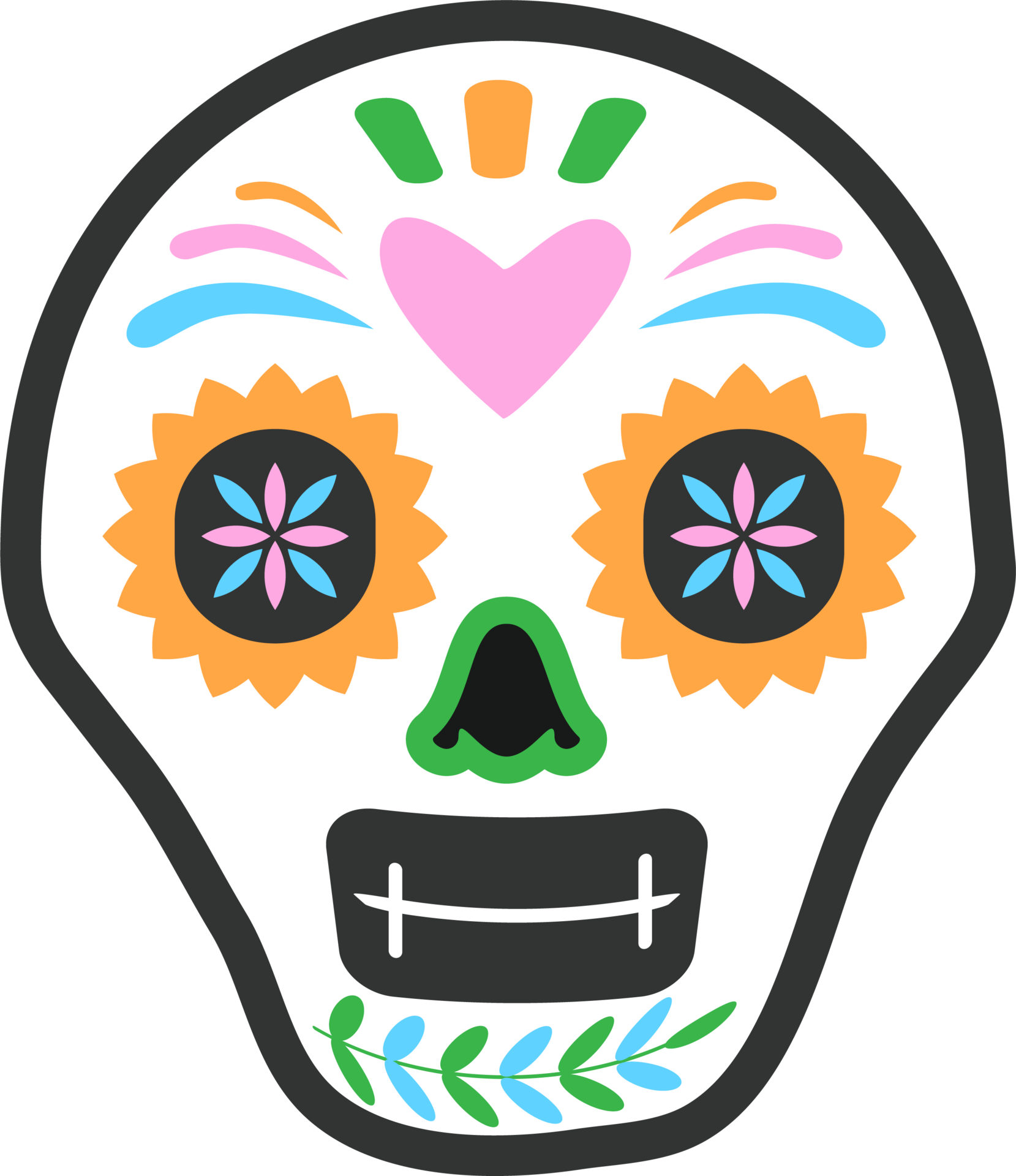 Day Of The Dead Icon 12221946 Png