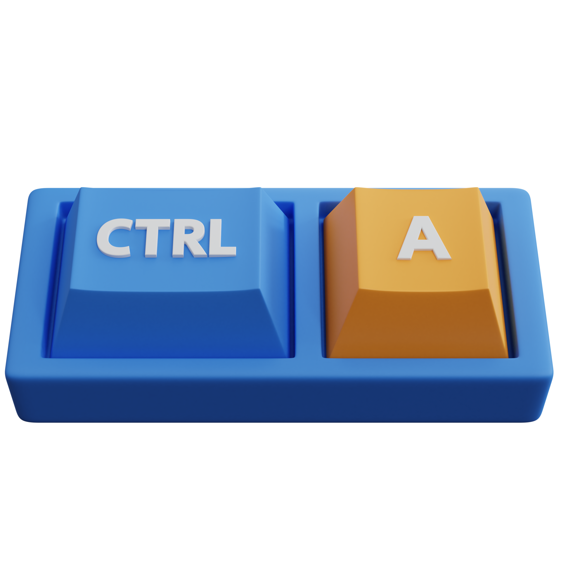 3d Rendering Ctrl And A Keyboard Keys Isolated 12222211 Png