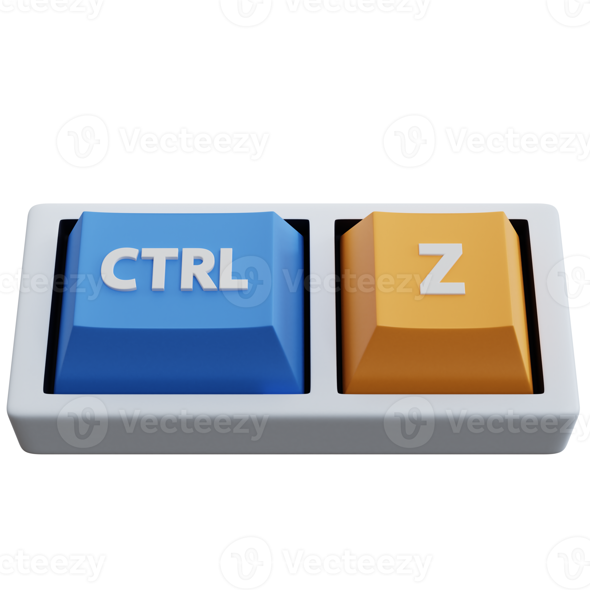 3d Rendering Ctrl And Z Keyboard Keys Isolated 12222215 Png