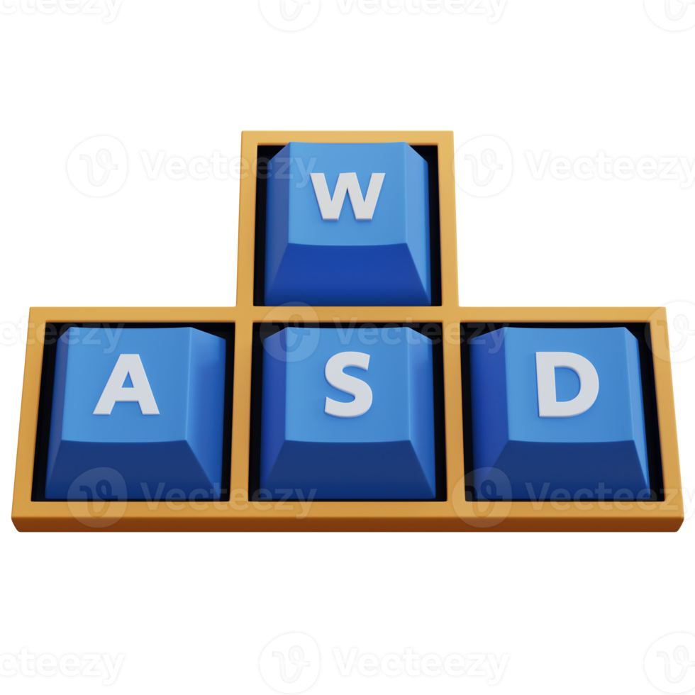 3d Rendering Wasd Keyboard Keys Isolated 12222216 Png