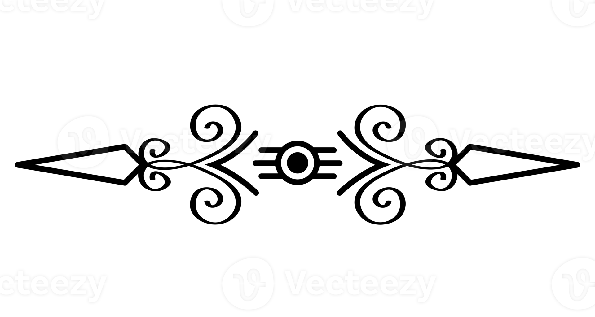 Black text divider. Abstract ornamental text divider. PNG with transparent background. 12226281 PNG