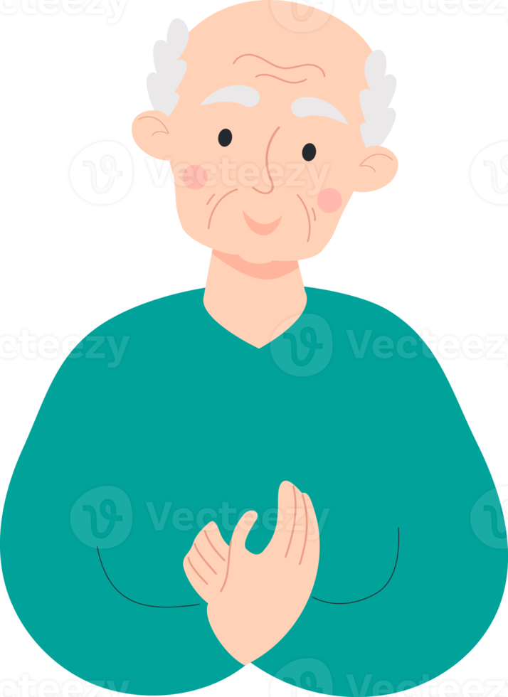 anciano feliz 12227030 PNG