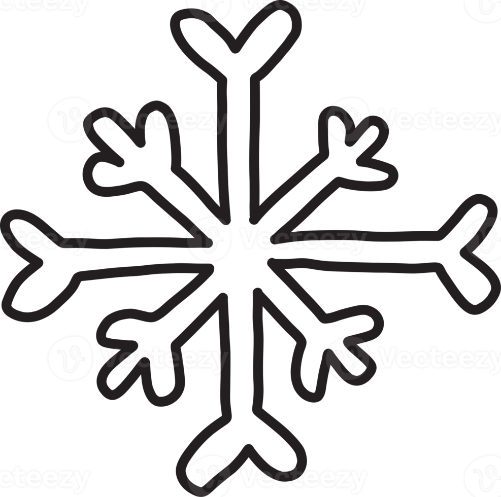 Hand Drawn snowflakes illustration 12228170 PNG