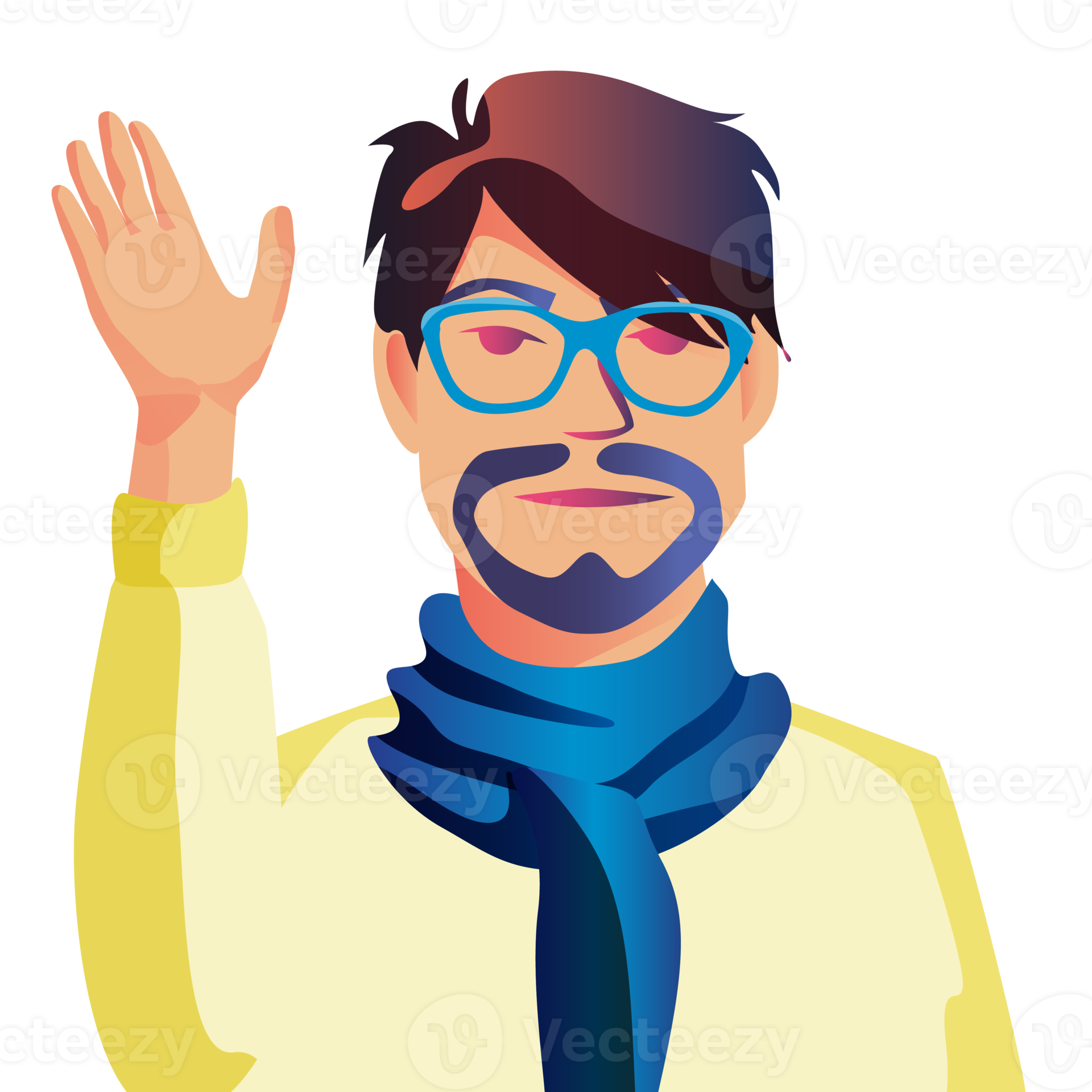 People Smile Man Happy Png Flat Design 12228578 Png