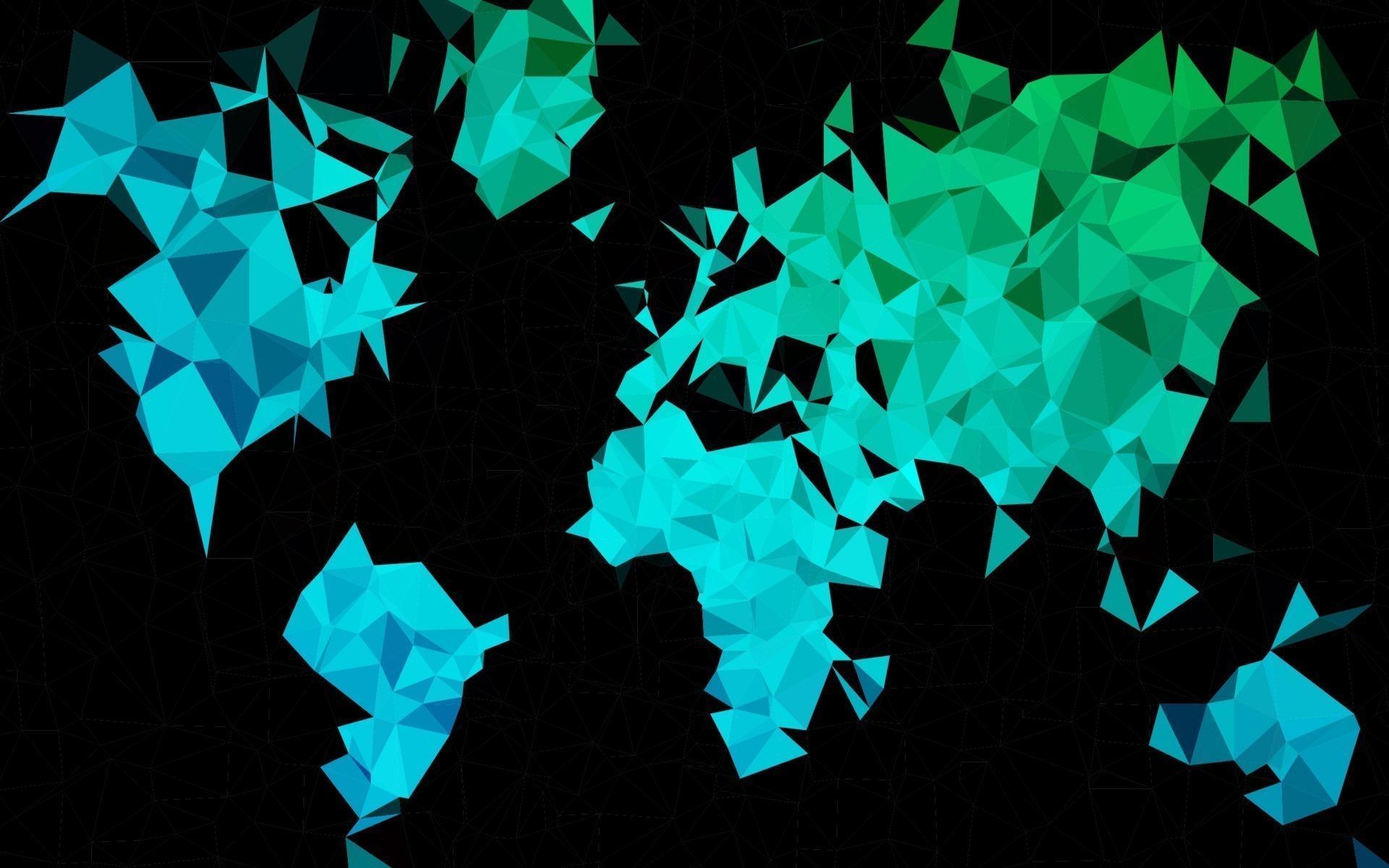 Dark Blue Green Vector Abstract Polygonal Cover 12230449 Vector Art