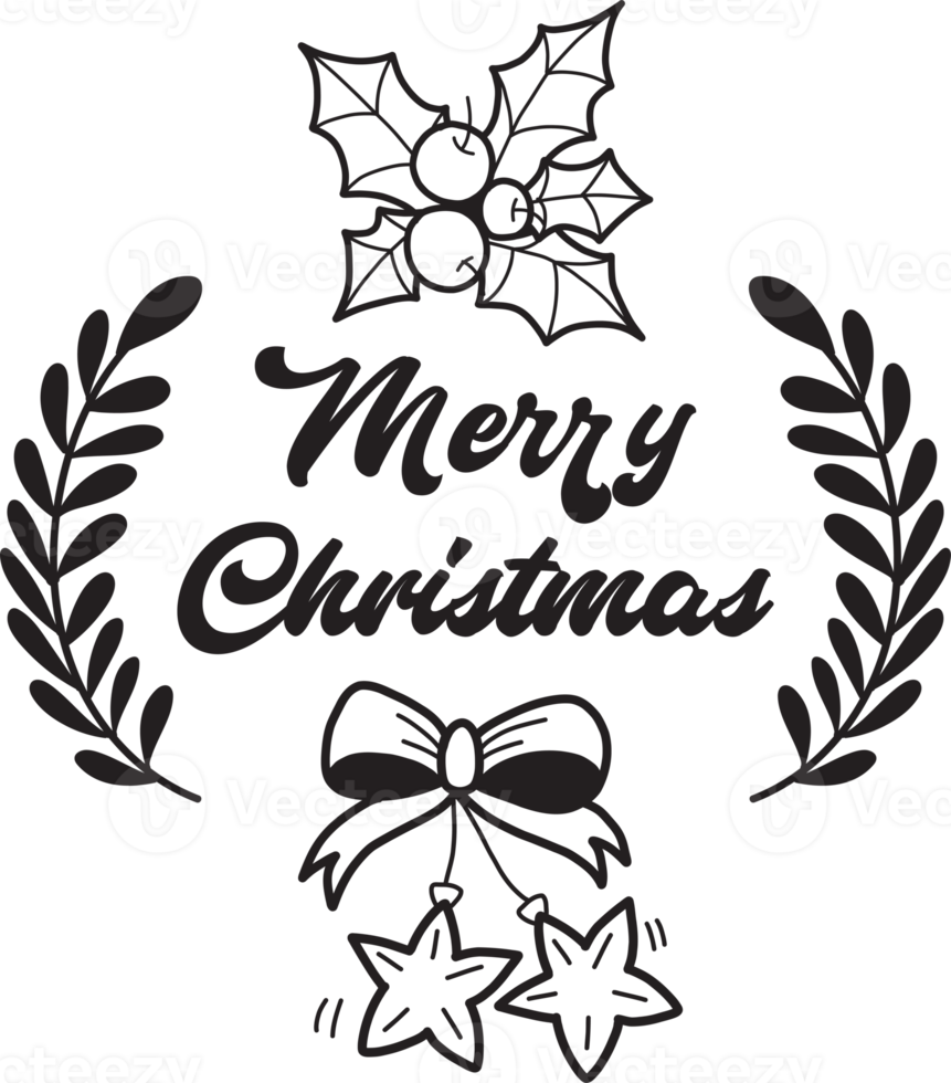 Merry Christmas Lettering And Quote Illustration 12230870 Png