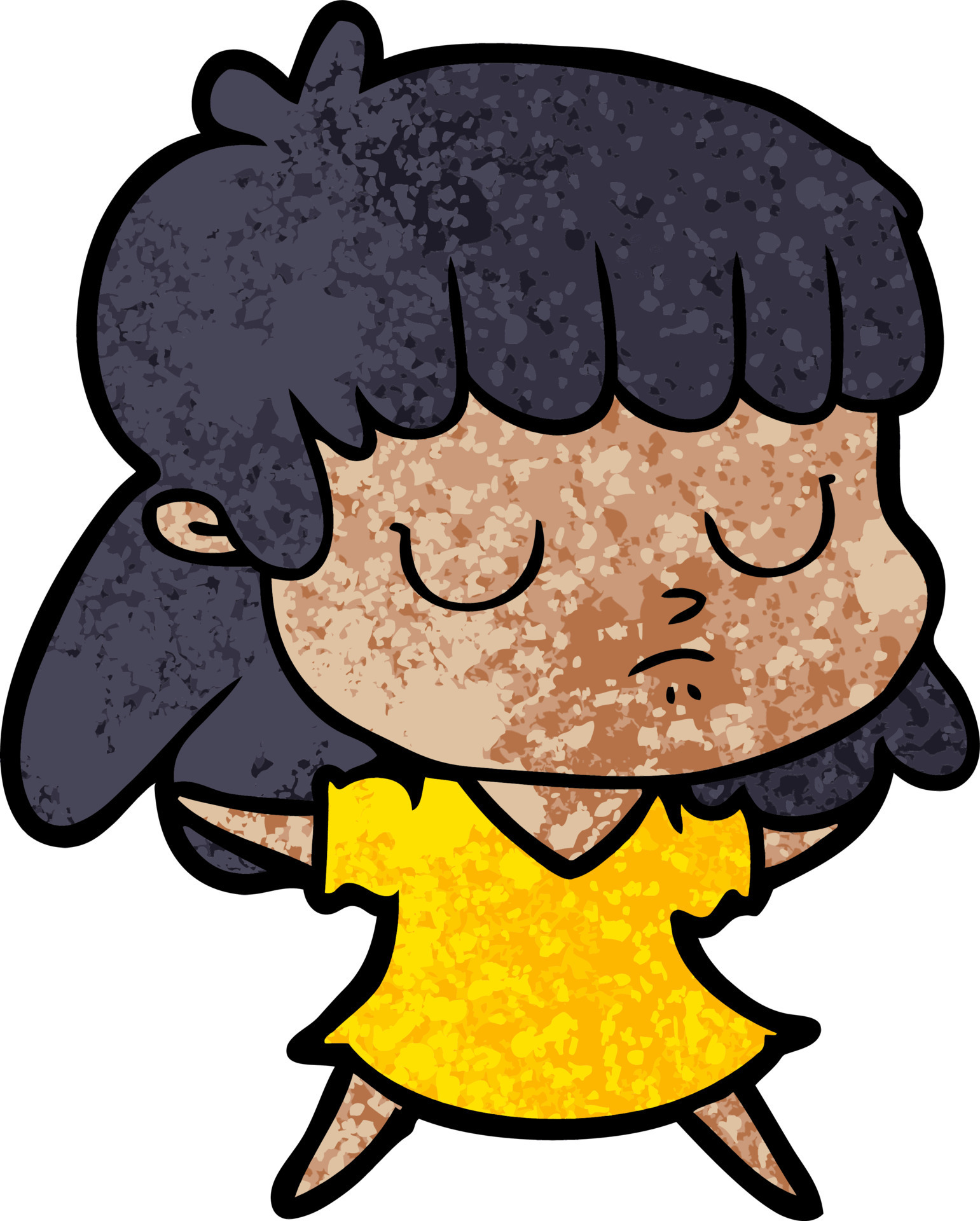 cartoon indifferent woman 12234360 Vector Art at Vecteezy