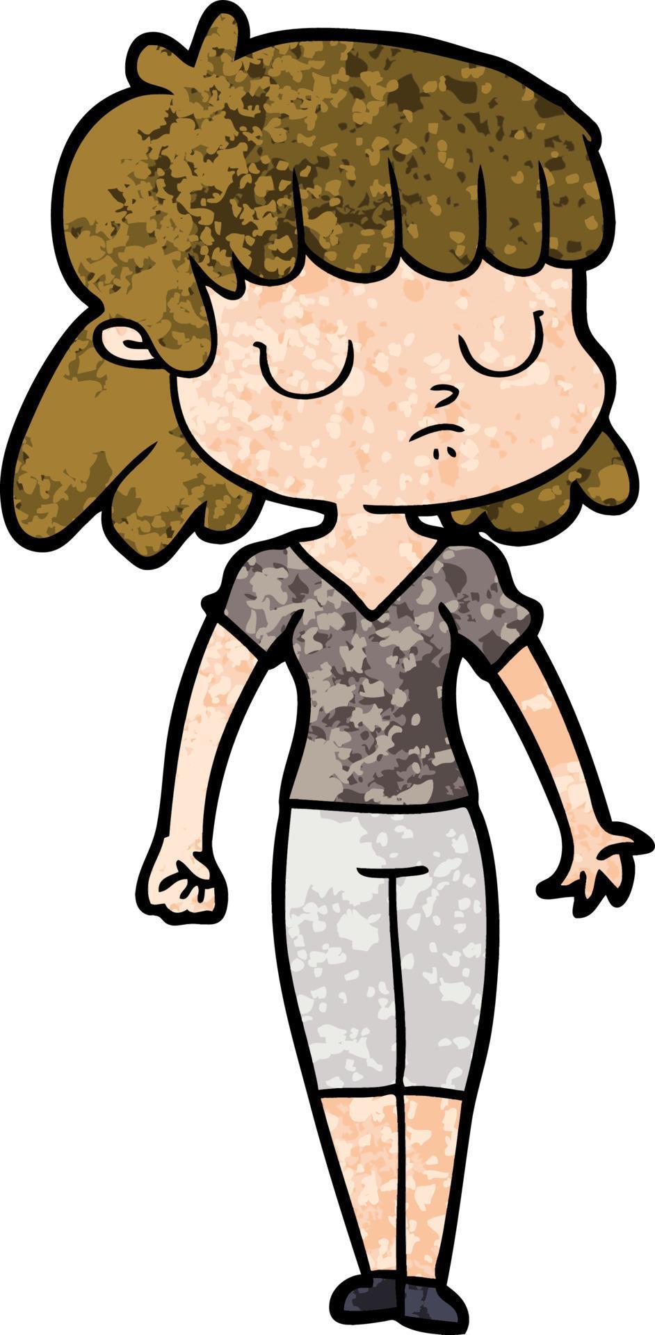 cartoon indifferent woman 12235168 Vector Art at Vecteezy