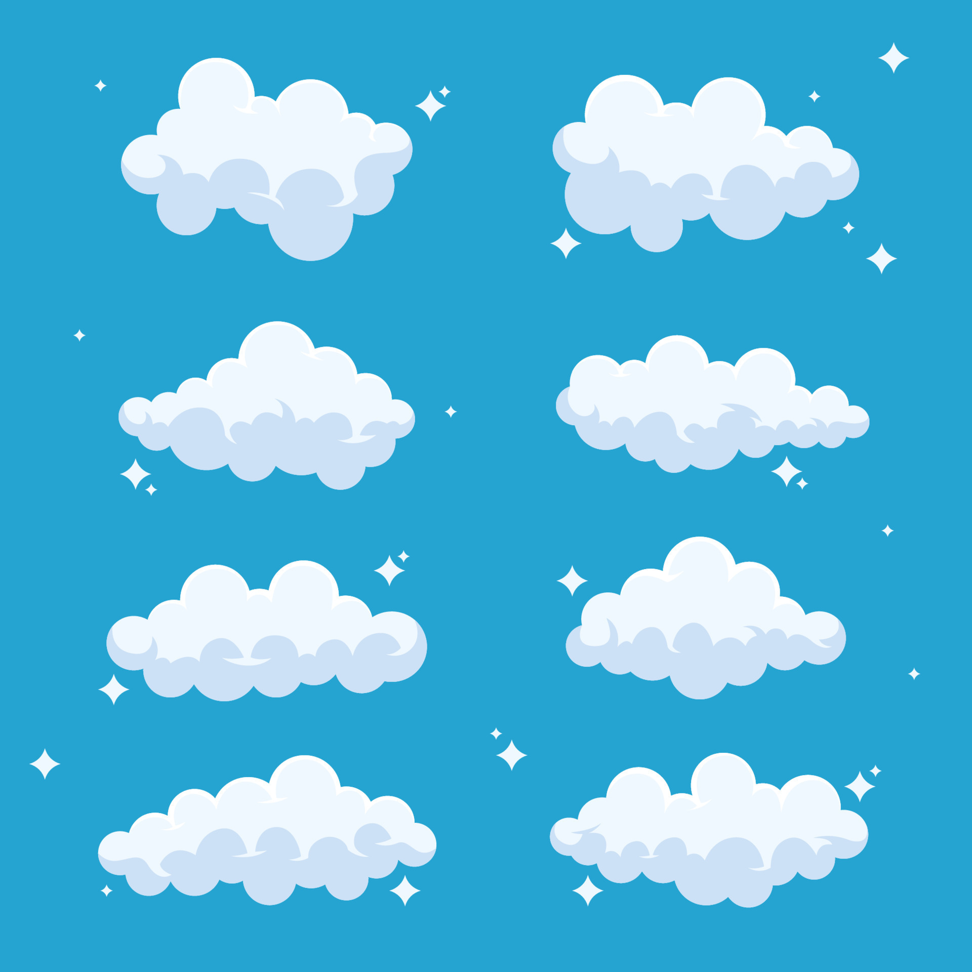 Icon Set Cloud 12236293 Vector Art at Vecteezy