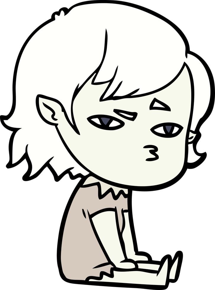 Cartoon Vampire Girl 12236627 Vector Art At Vecteezy