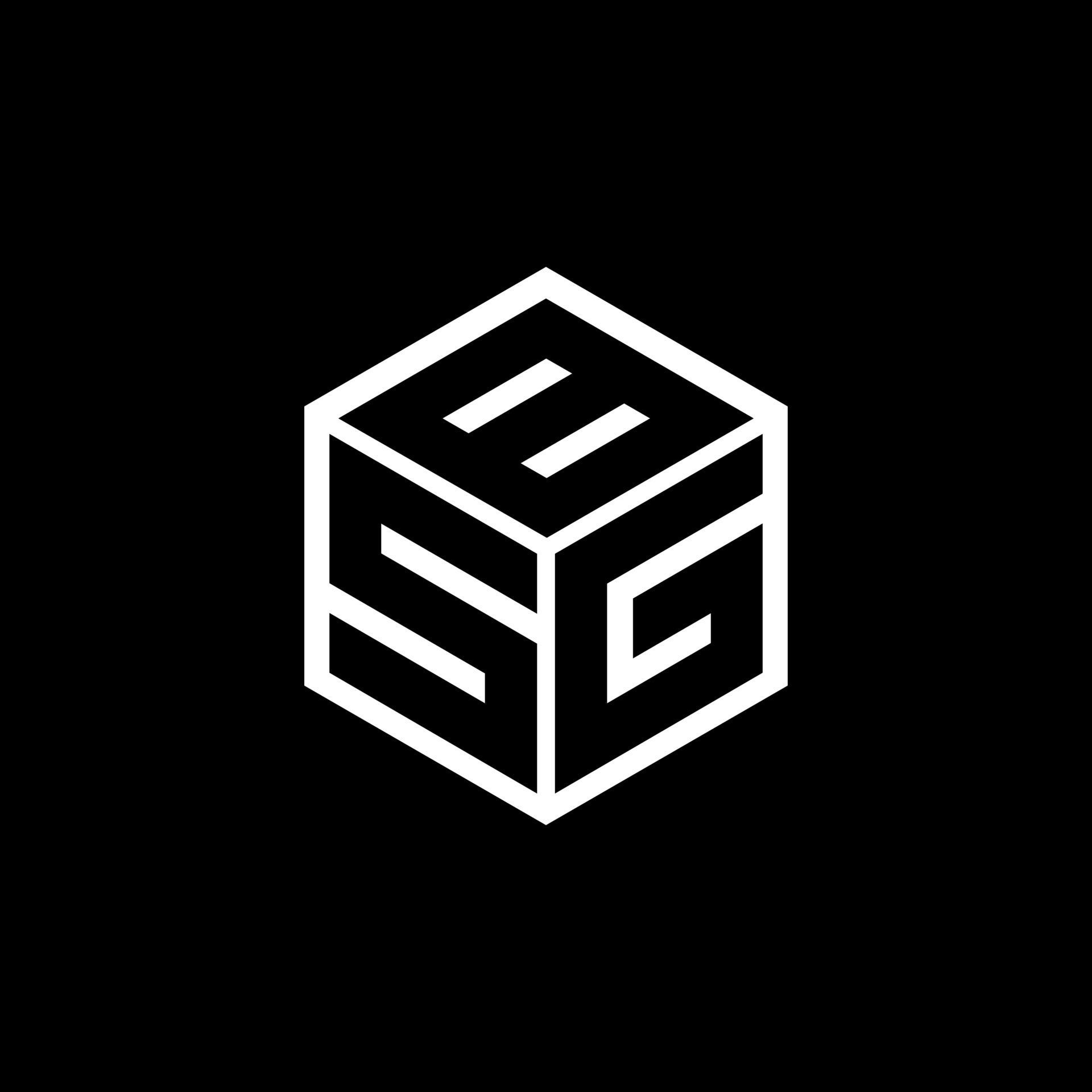 Diseño De Logotipo De Letra Sgb Con Fondo Negro En Illustrator