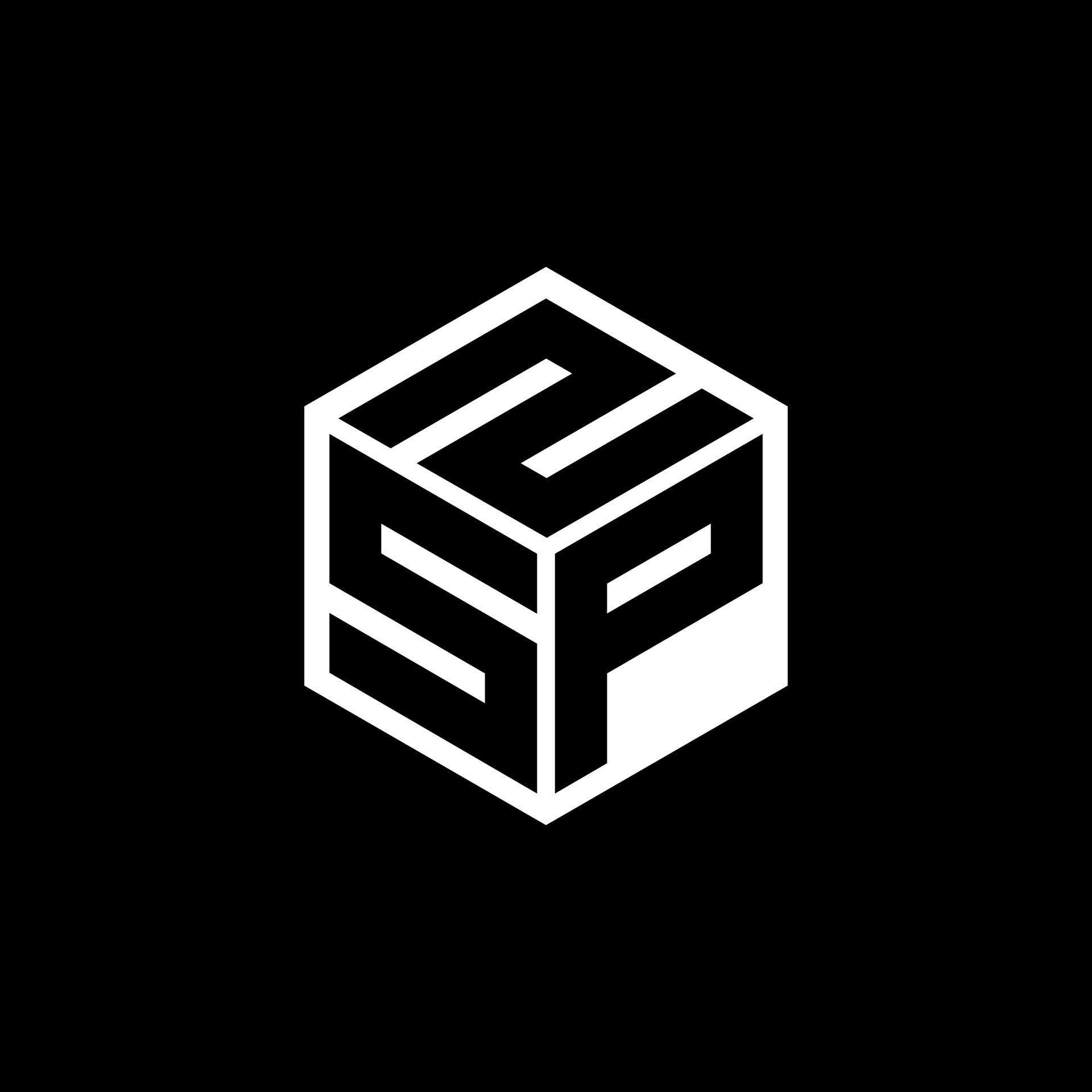 SPZ letter logo design with black background in illustrator. Vector ...