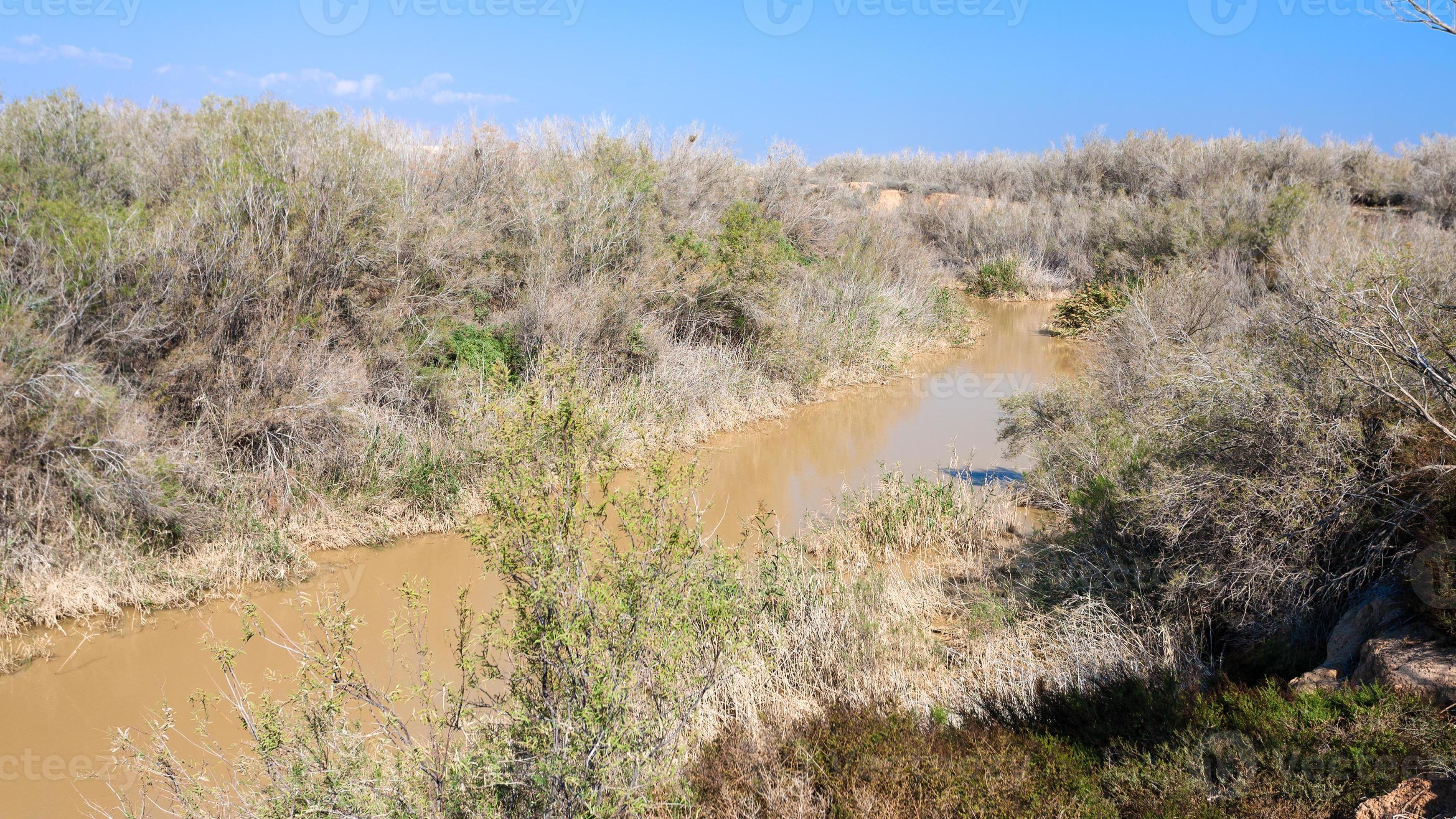 Jordan river in Holy Land near Baptism Site 12243327 Stock Photo at ...