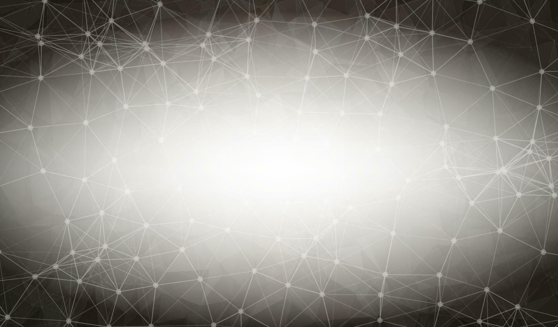 Abstract Dark Gray Polygonal Space Background With Connecting Dots And Lines Connection