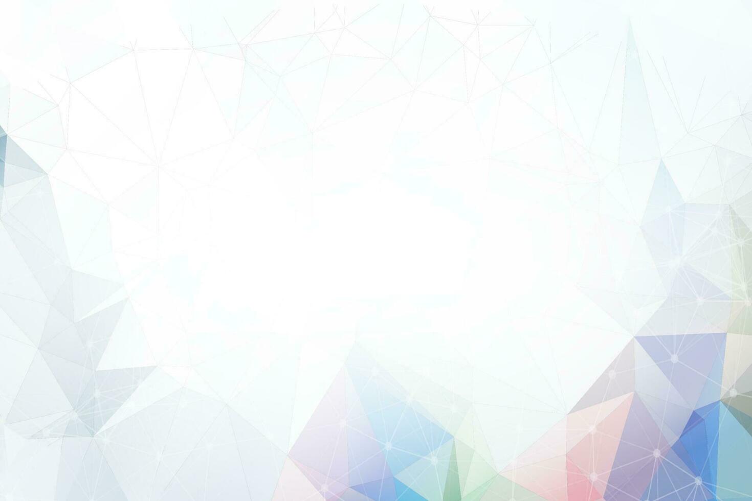 Abstract White Polygonal Space Background With Connecting Dots And Lines Connection Structure
