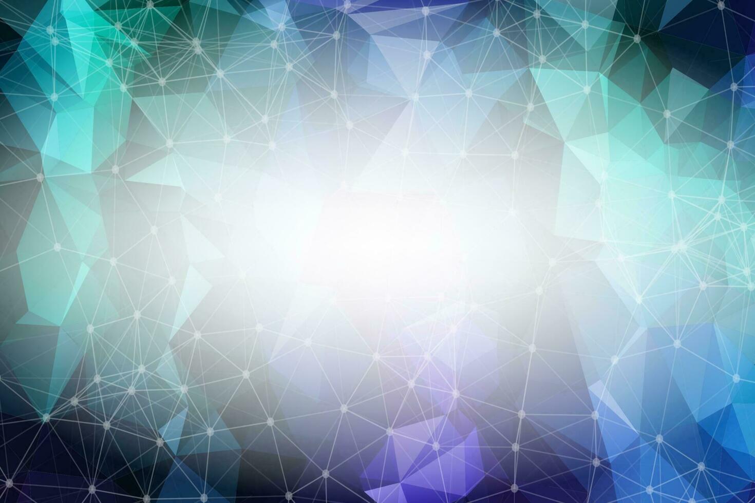 Abstract Green Polygonal Space Background With Connecting Dots And Lines Connection Structure