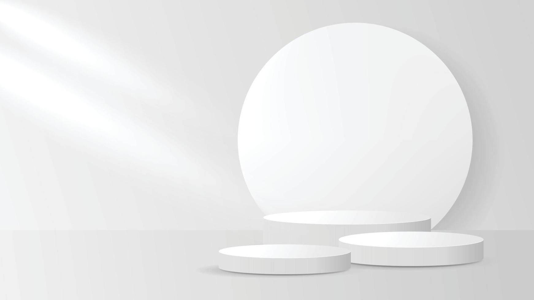Podium Abstract Background Geometric Shape White Colors Scene White