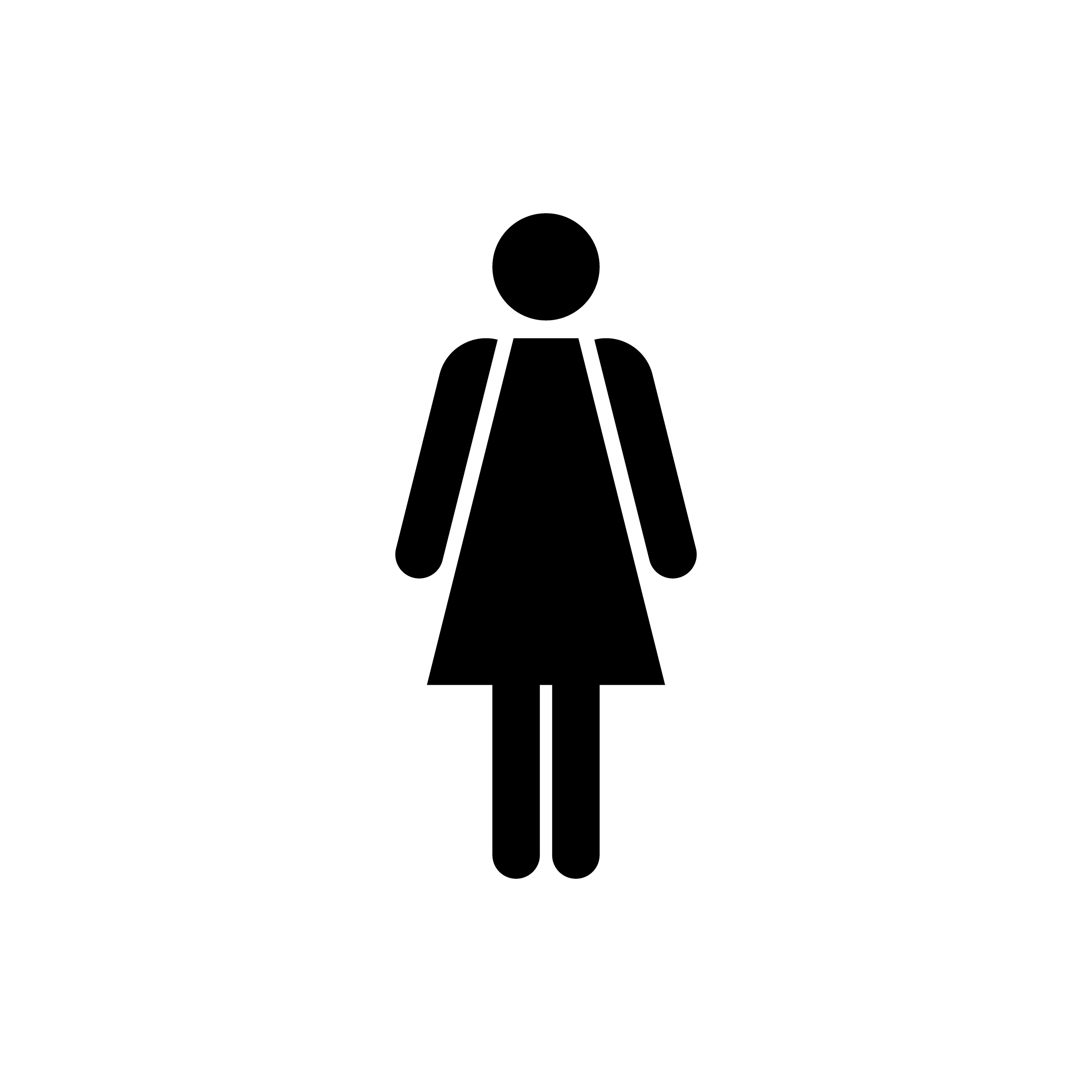 Woman Simple Icon Female Sign For Restroom Girl Wc Pictogram For