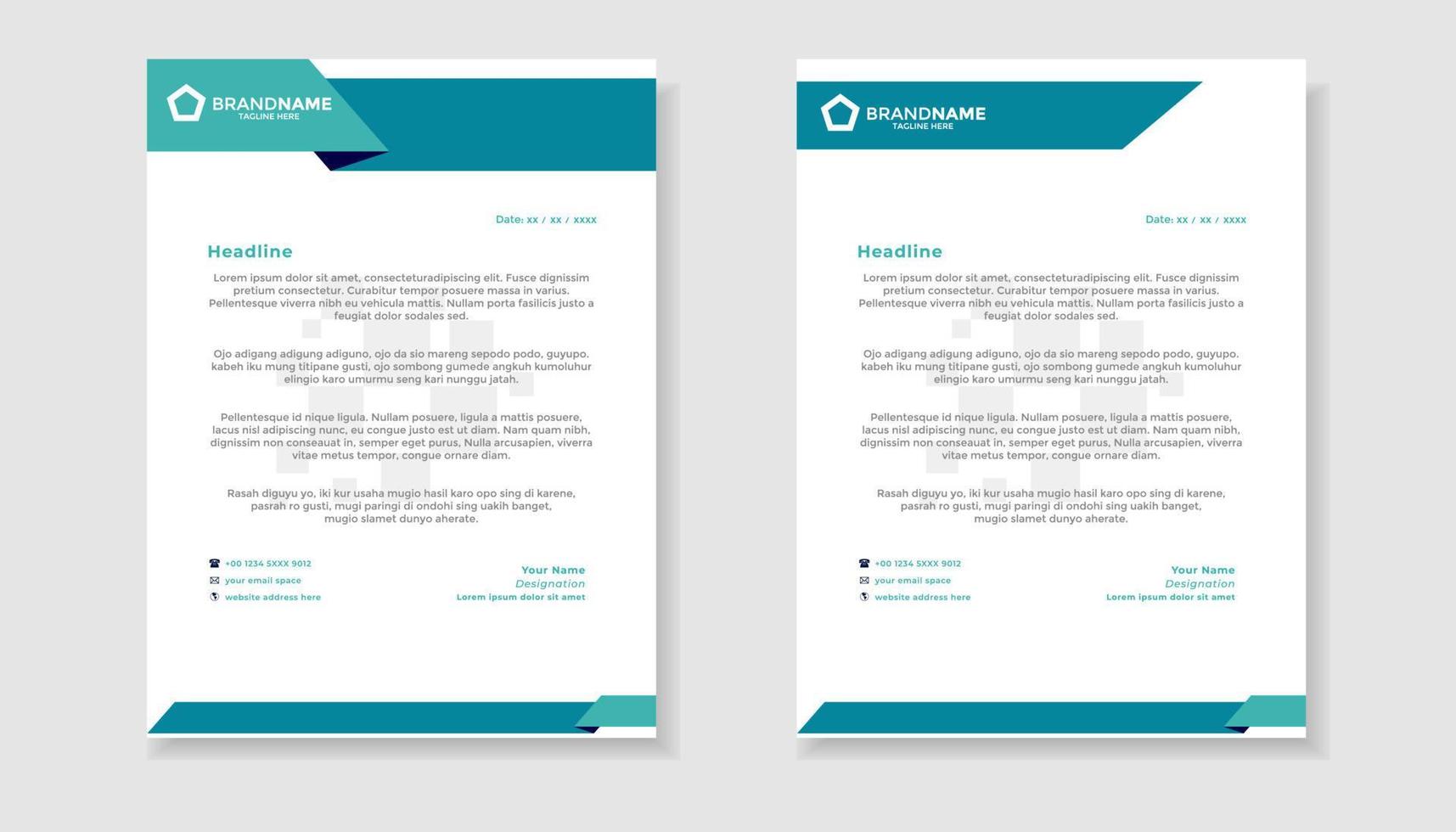 plantilla de membrete moderna para diseño de papelería para todas las ...