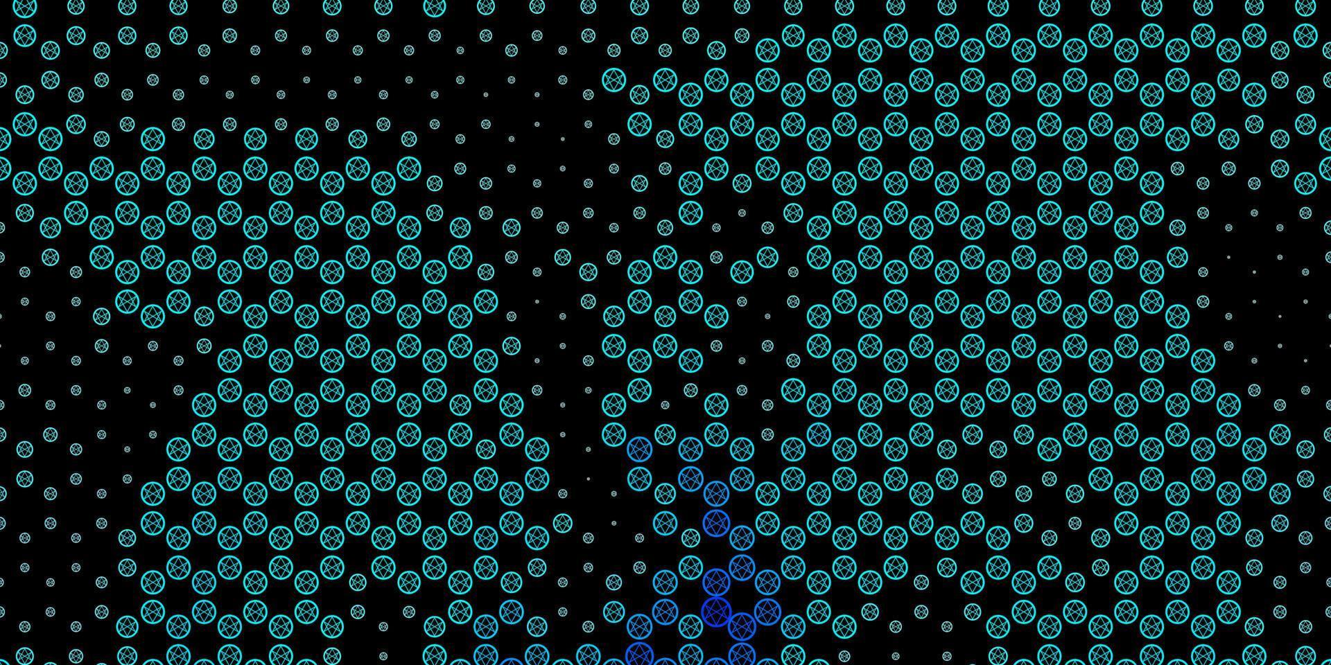 Dark BLUE vector pattern with magic elements. 12247813 Vector Art at ...