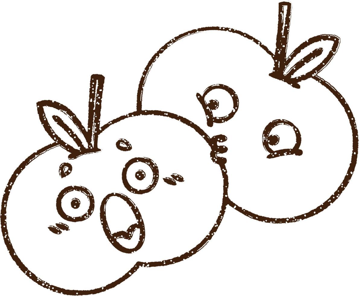 Apples Charcoal Drawing 12247946 Vector Art at Vecteezy