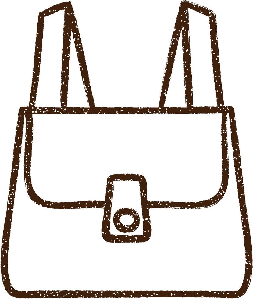 Satchel Charcoal Drawing 12249160 Vector Art At Vecteezy