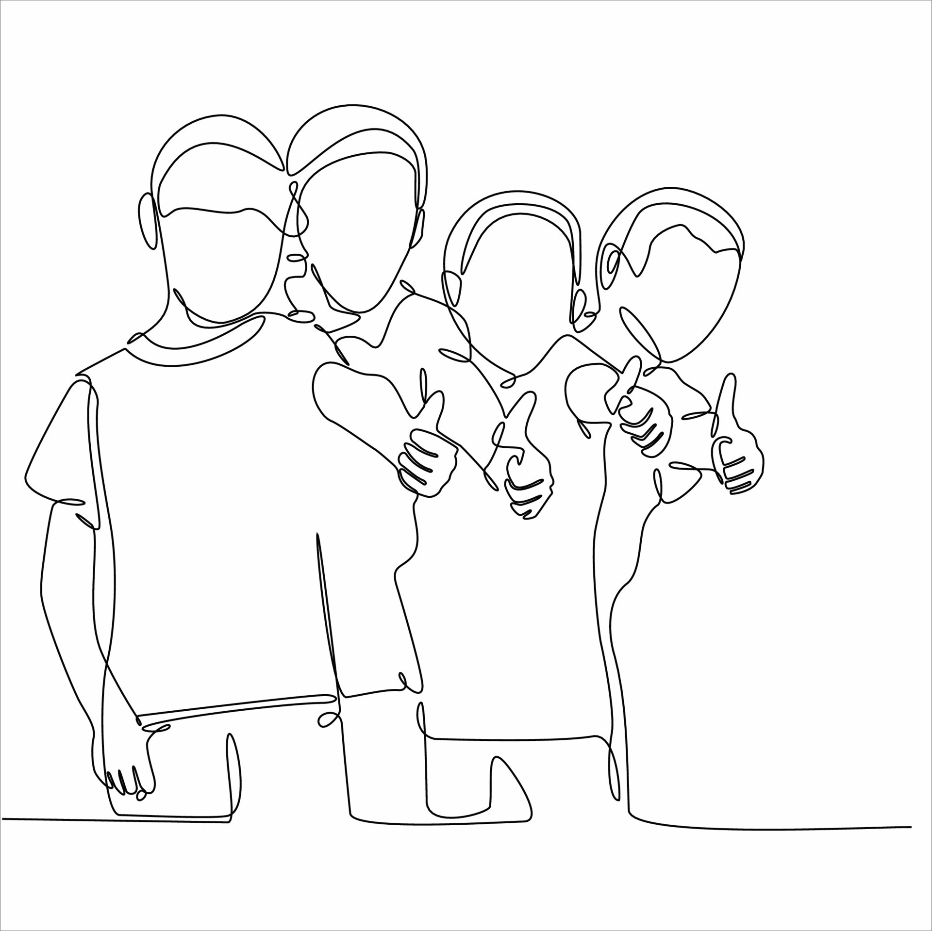 continuous line art 12250488 Vector Art at Vecteezy