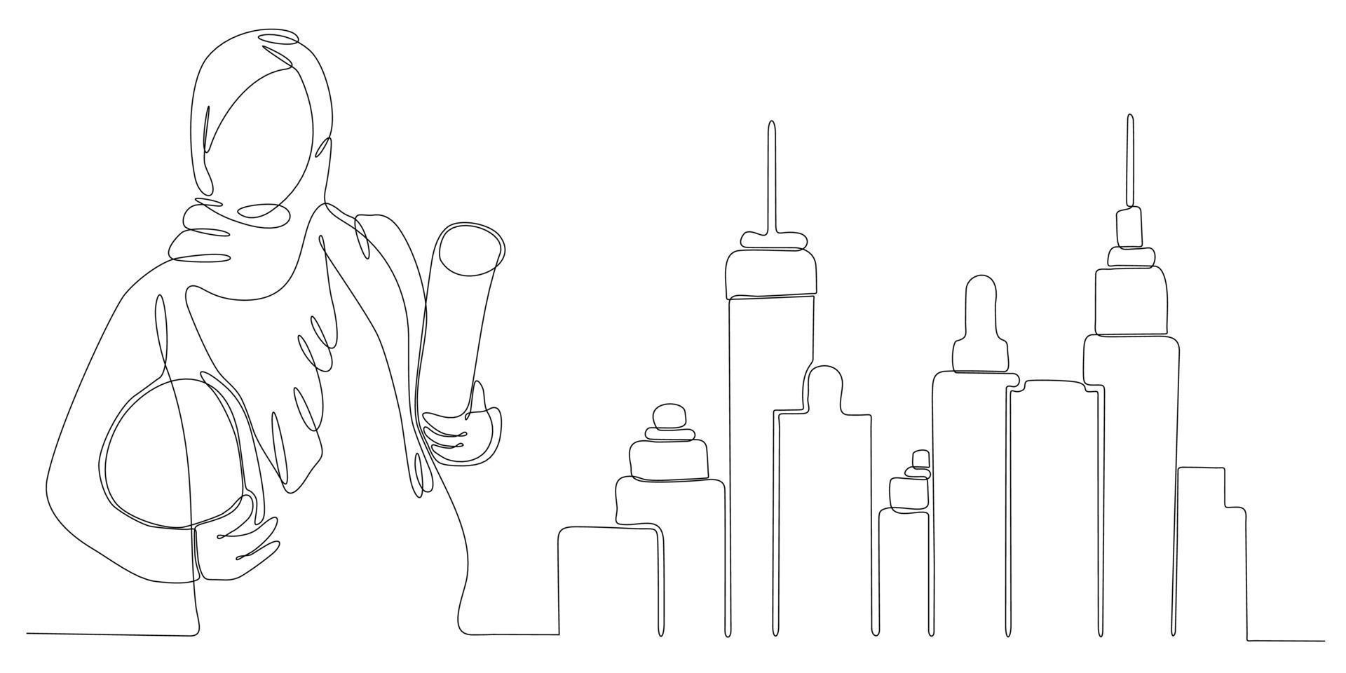 continuous line art 12250549 Vector Art at Vecteezy